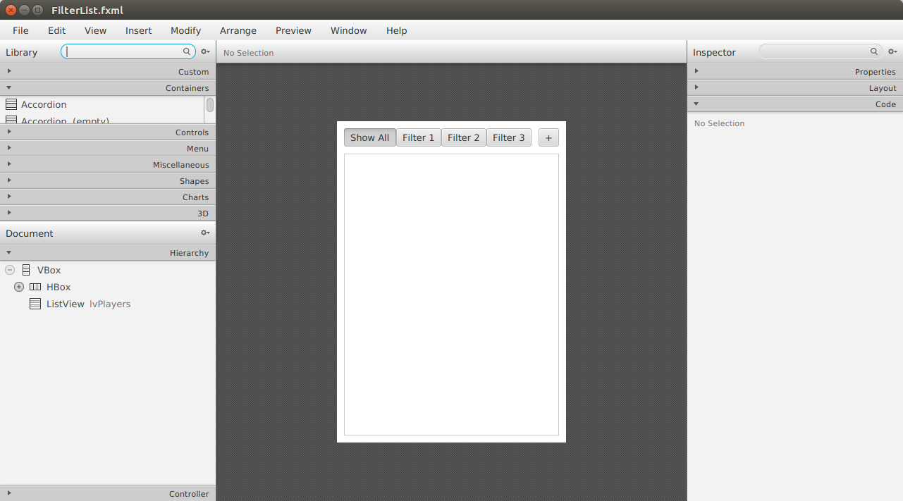 Bekwam Courses Filtering In A JavaFX ListView